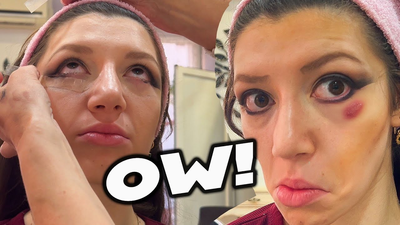 My makeup leaves a mark after my harsh session