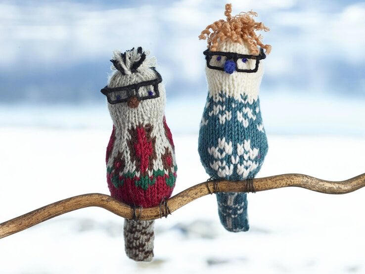 DIY-Vögel aus Wolle: Diese süße Deko kannst du auch stricken