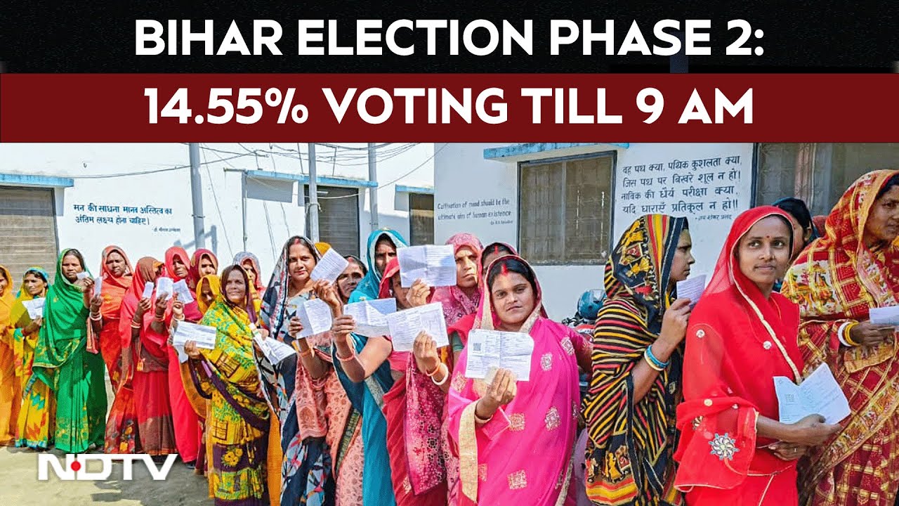 Bihar Elections 2025 | 14.55% Voter Turnout Till 9 AM, Pappu Yadav ...