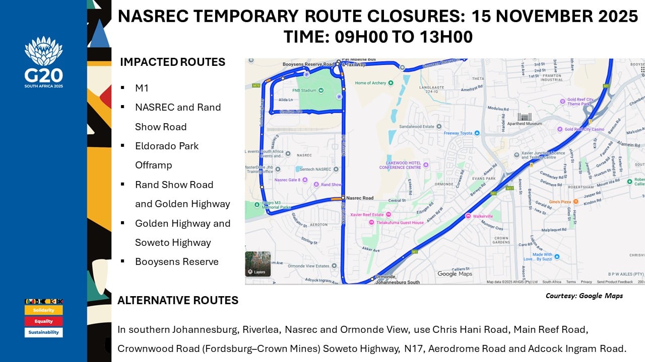 WEEKEND TRAFFIC ALERT: Expect Road Closures, Delays During G20 Summit ...