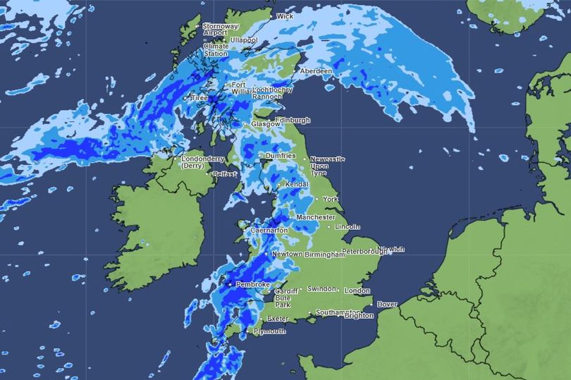 Met Office weather maps show exact time rain will stop in Greater ...