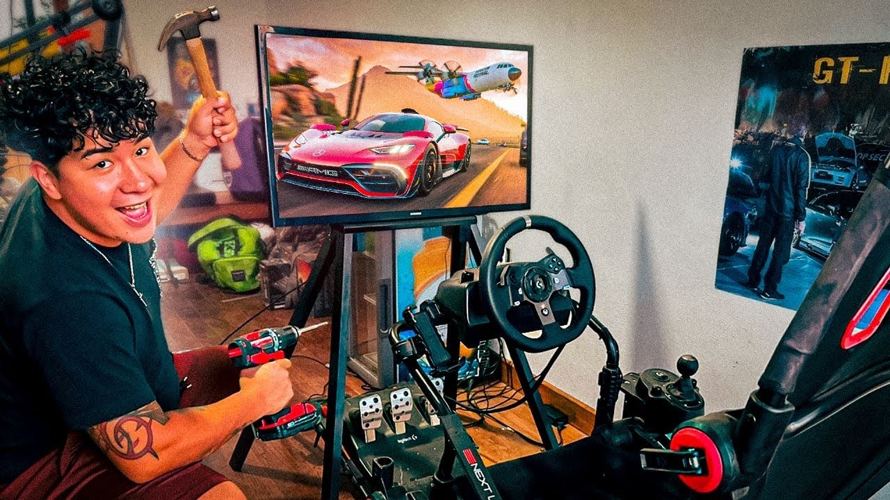 Fabrico montura de madera para pantalla del simulador