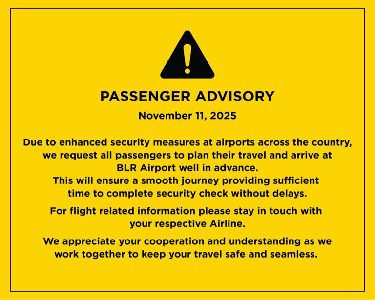 Bengaluru, Thiruvananthapuram airports advise early arrival after Red ...