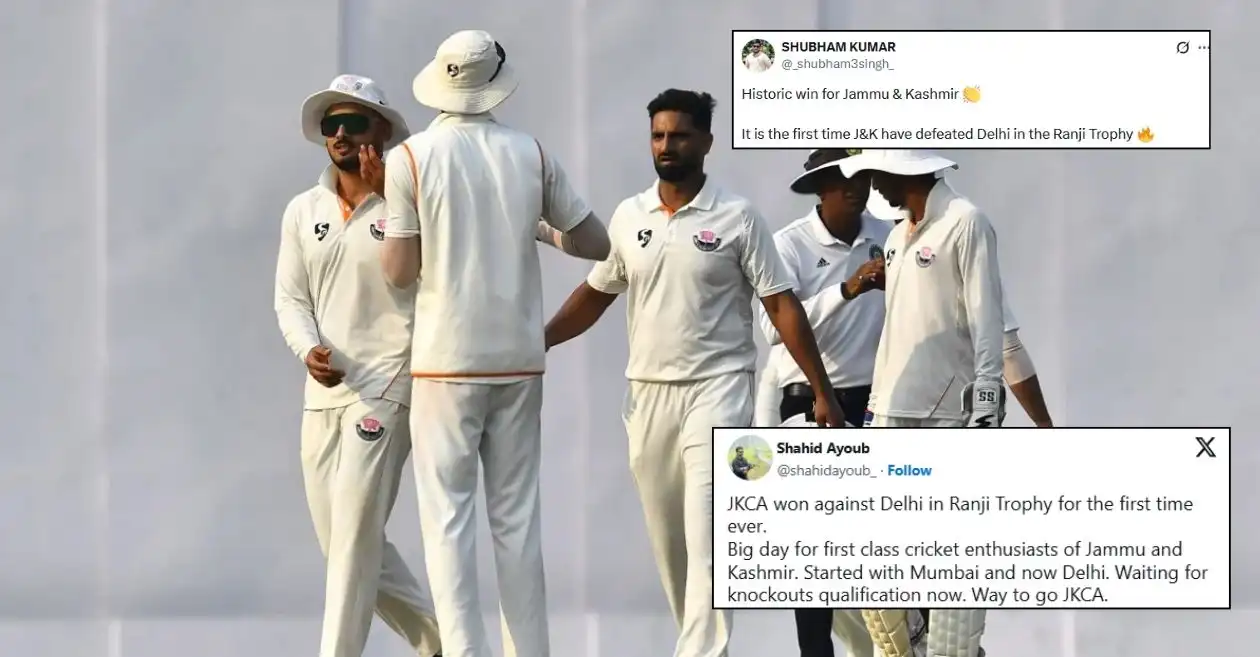 Fans erupt as Jammu and Kashmir record first-ever win over Delhi in ...