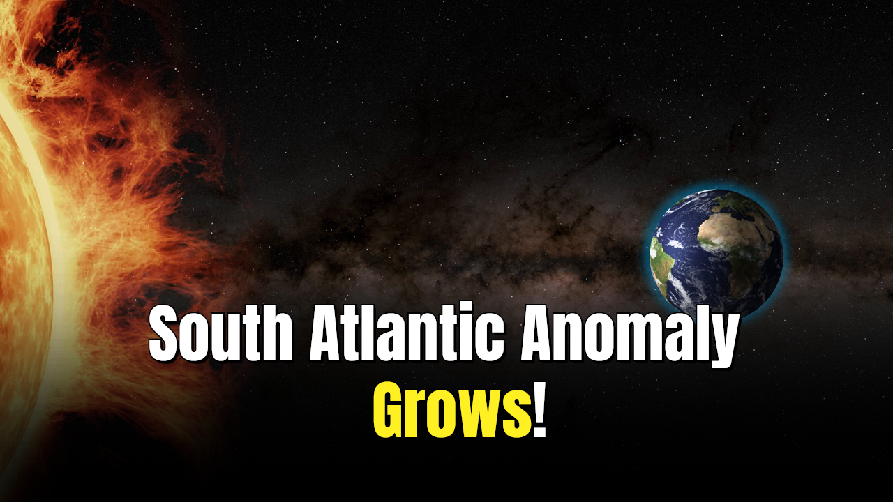 Earth's magnetic field shifts.