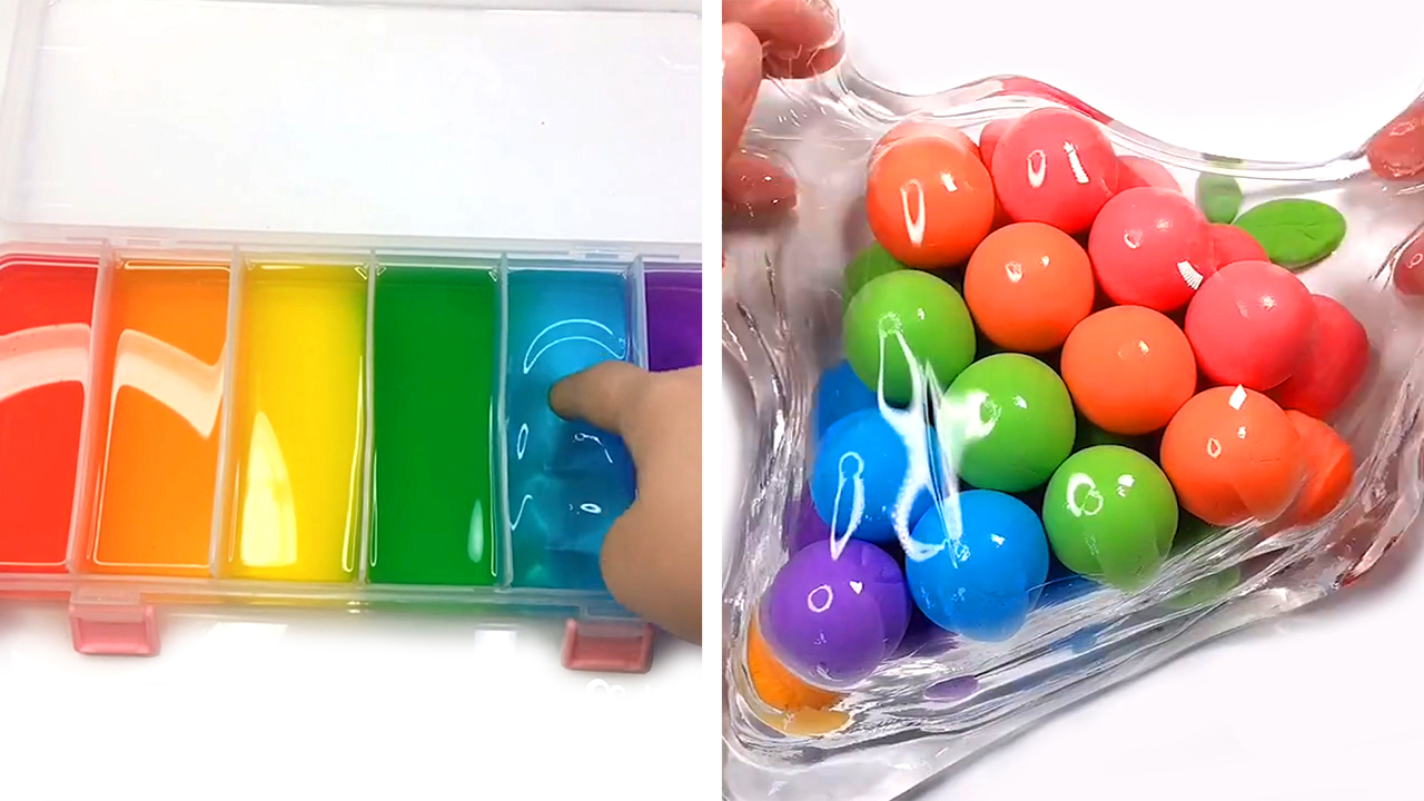 ¿Cuándo se mezclan los colores del slime y bolas?