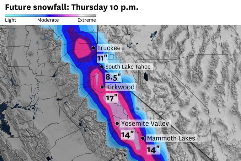 First major snow of the season expected as atmospheric river targets ...