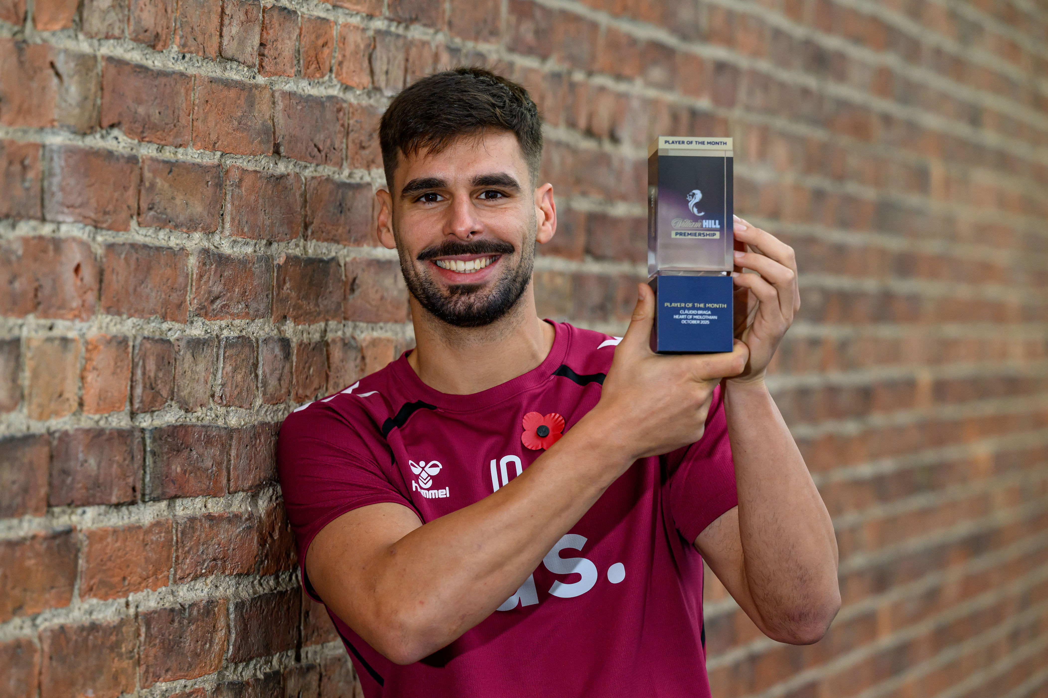 Hearts forward Claudio Braga wins his first SPFL award after lighting ...