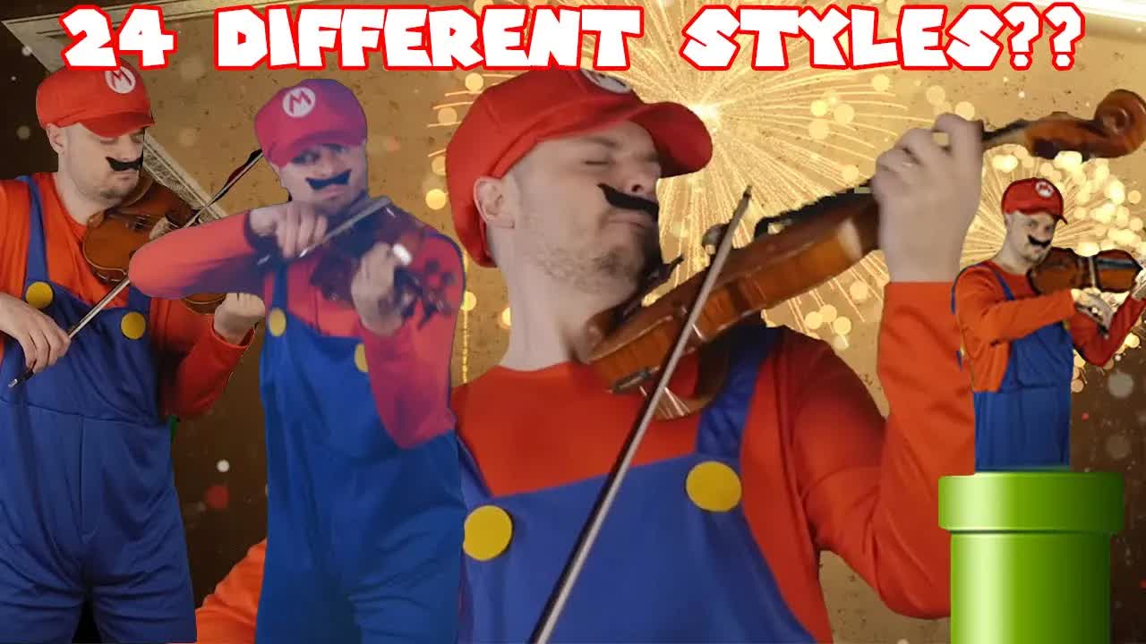 super mario theme: 24 styles on violin