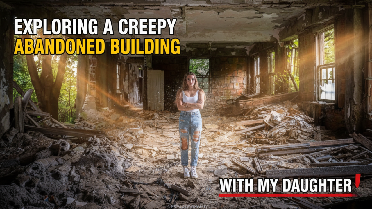 Exploring a Creepy Abandoned Building with My Daughter