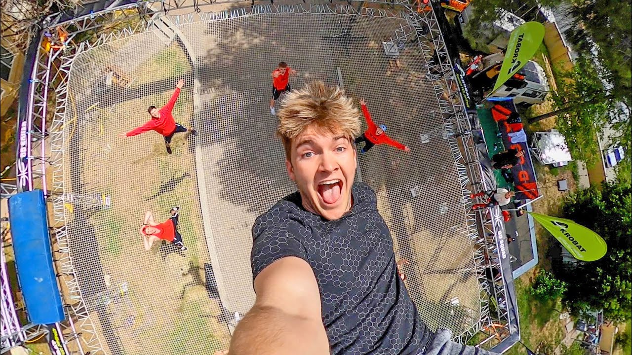 One YouTuber's record-breaking week atop the world's biggest trampoline