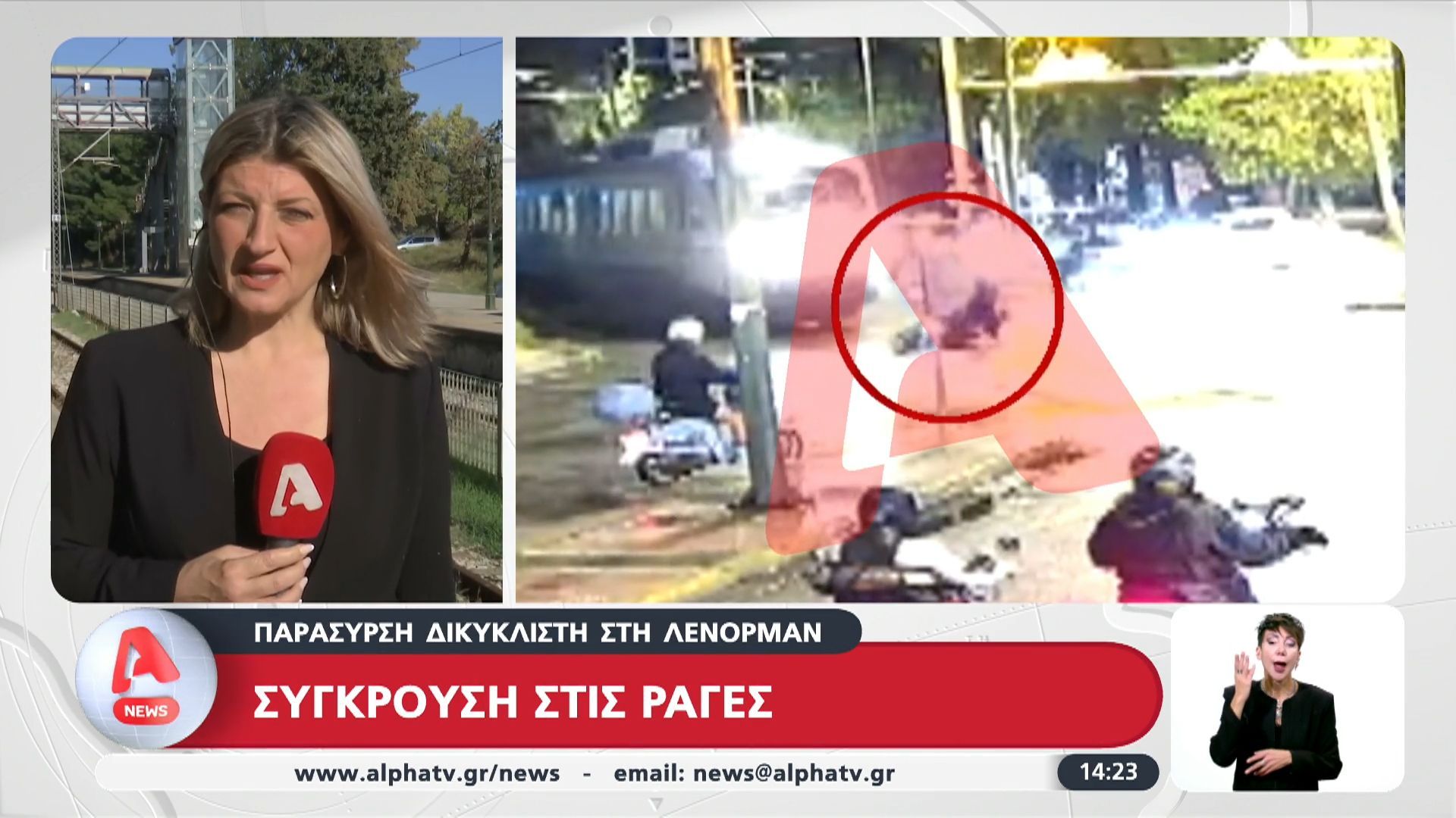 Σύγκρουση στις ράγες – Παράσυρση δικυκλιστή στον σταθμό Λαρίσης