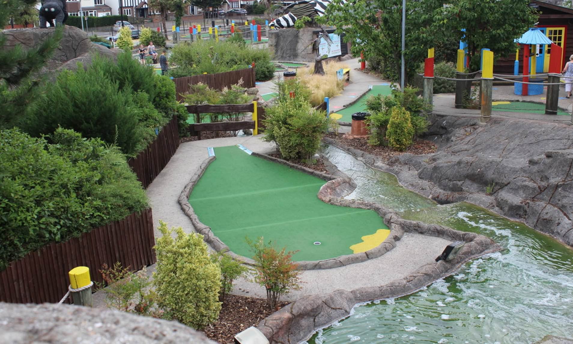 Boy, five, is rushed to hospital in a critical condition after wall collapse at crazy golf course