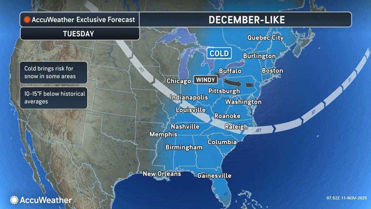 Season's First Snow Falls In Much Of Northeast As Blast Of Arctic Air ...