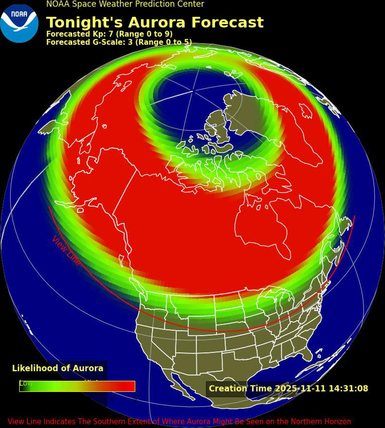 Northern lights may be visible over Oklahoma tonight during solar storm ...