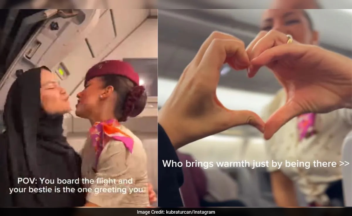 Watch: Qatar Airways Flight Attendant Shares A Warm Hug With Her Best ...