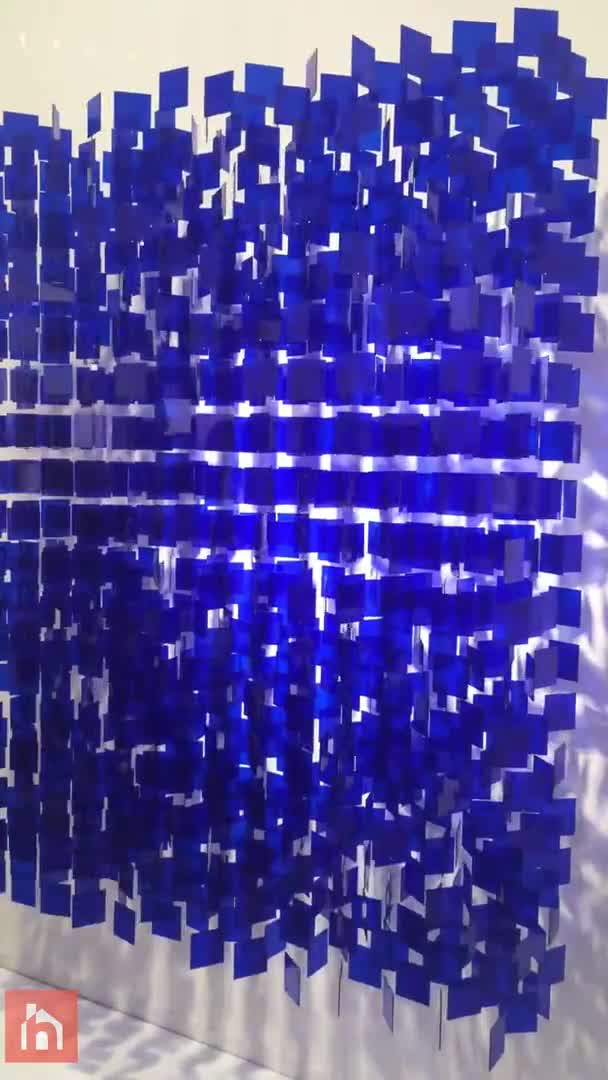 Art - Hundreds of small blue plexiglass tiles