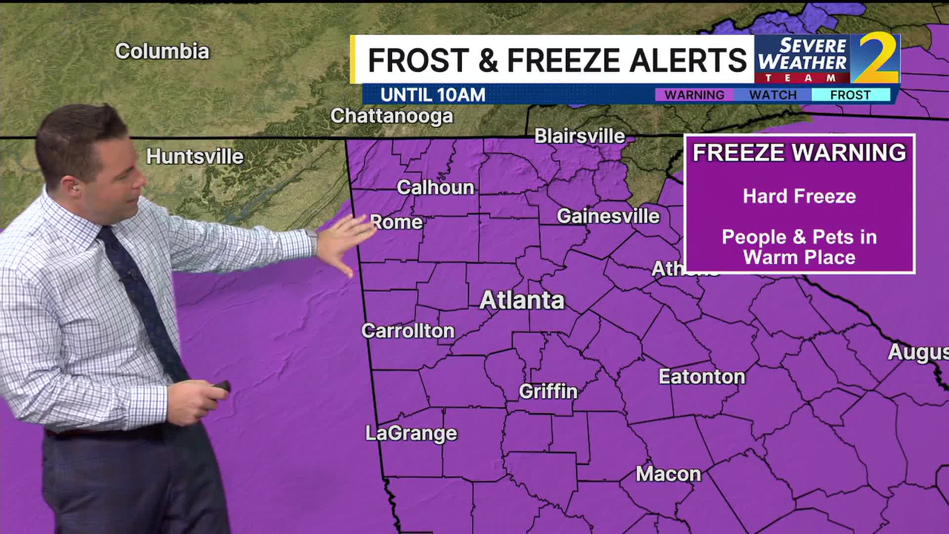 Coldest temperatures since February after first snow this fall