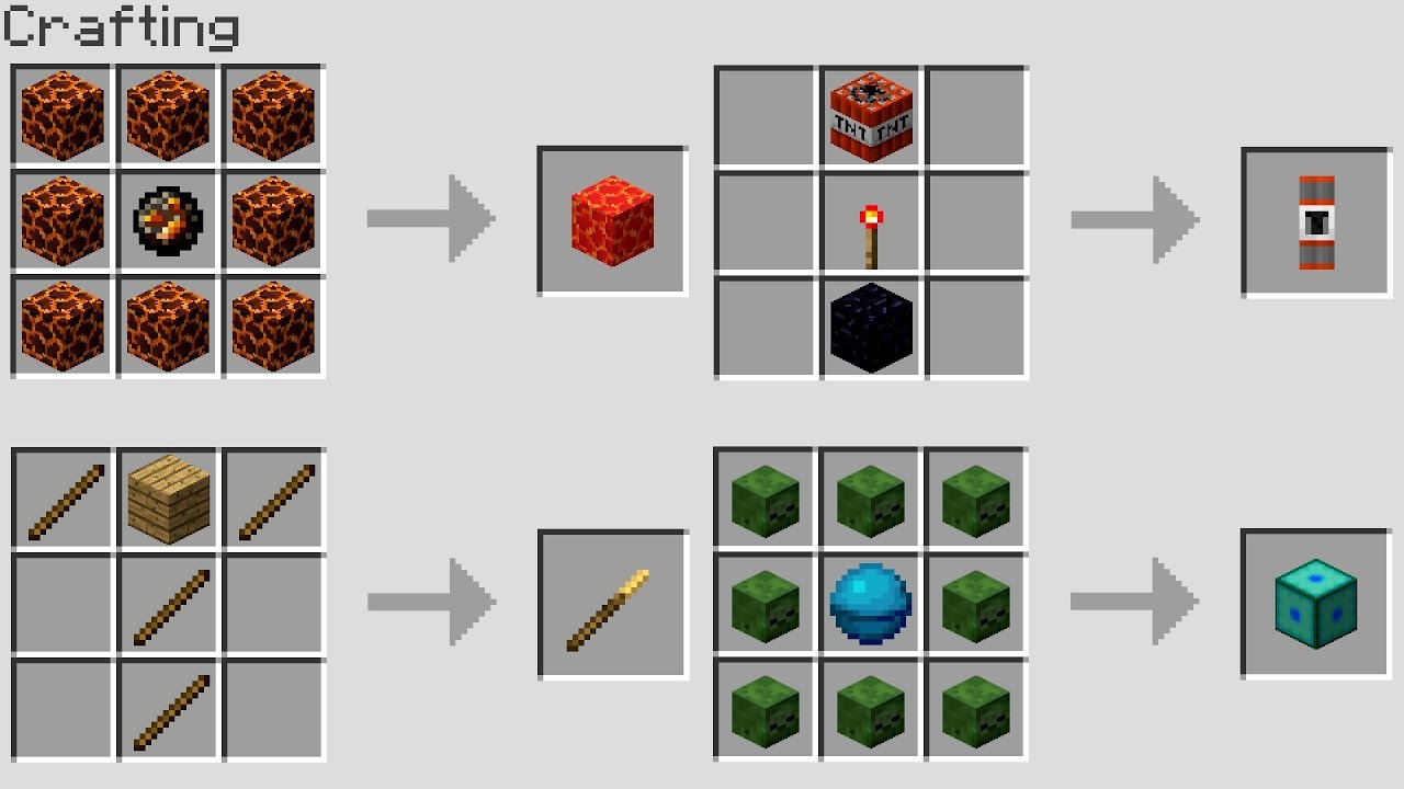 Minecraft 1.13 crafting recipes!