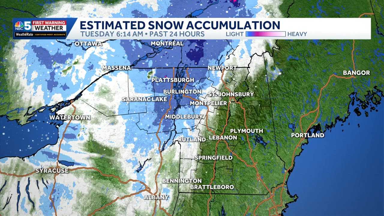 How much snow did Vermont get? See latest snowfall totals from Monday's ...