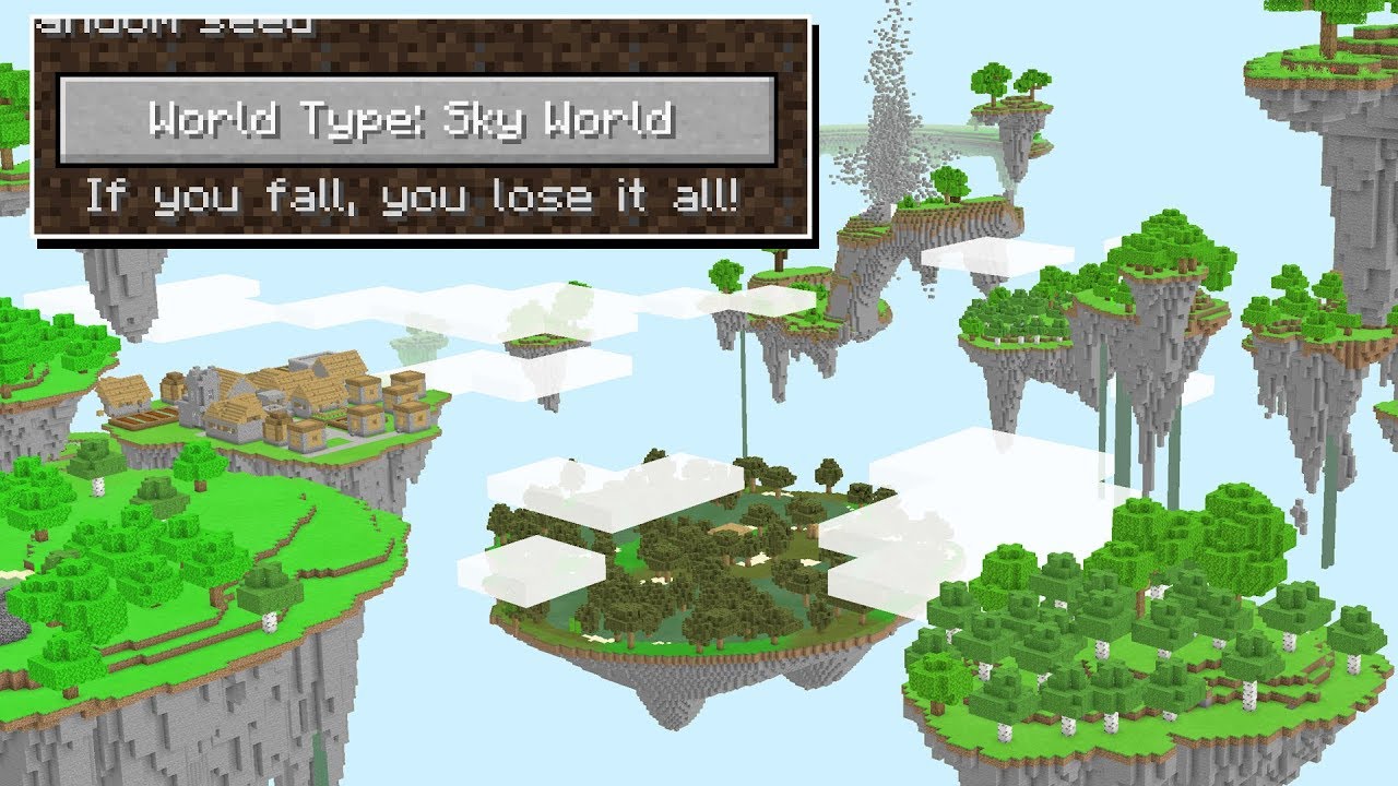 Hidden sky world type in Minecraft 1.14