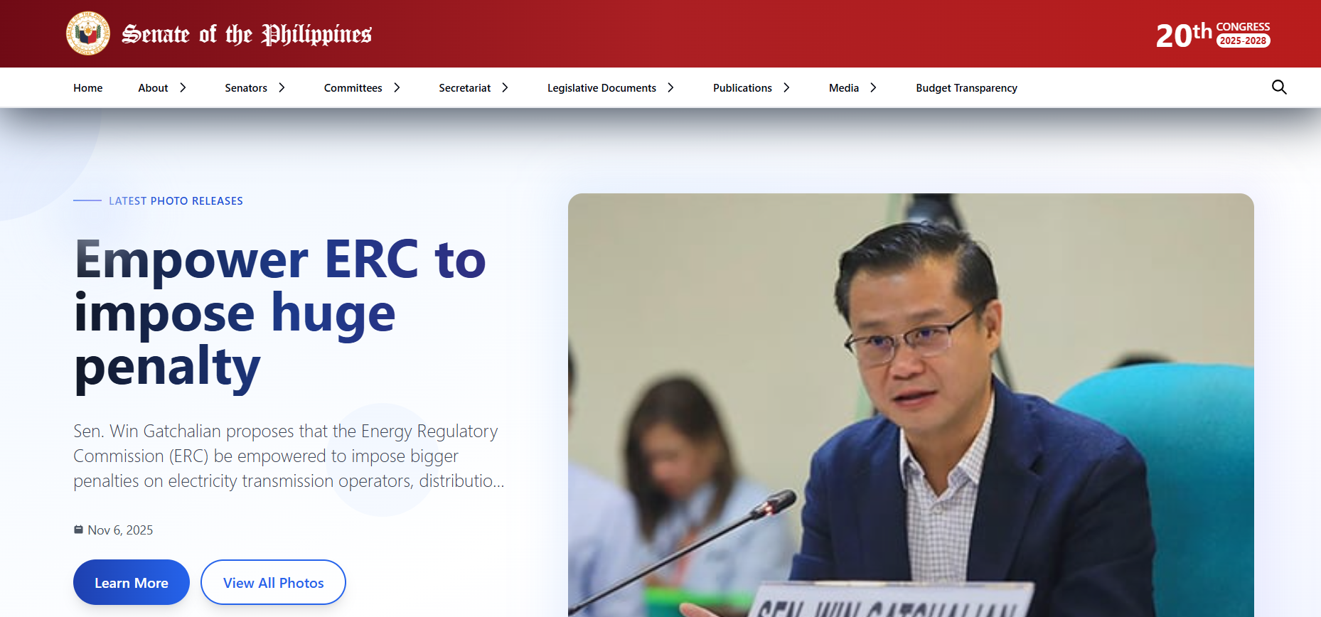 Senate launches new website as part of transparency initiatives