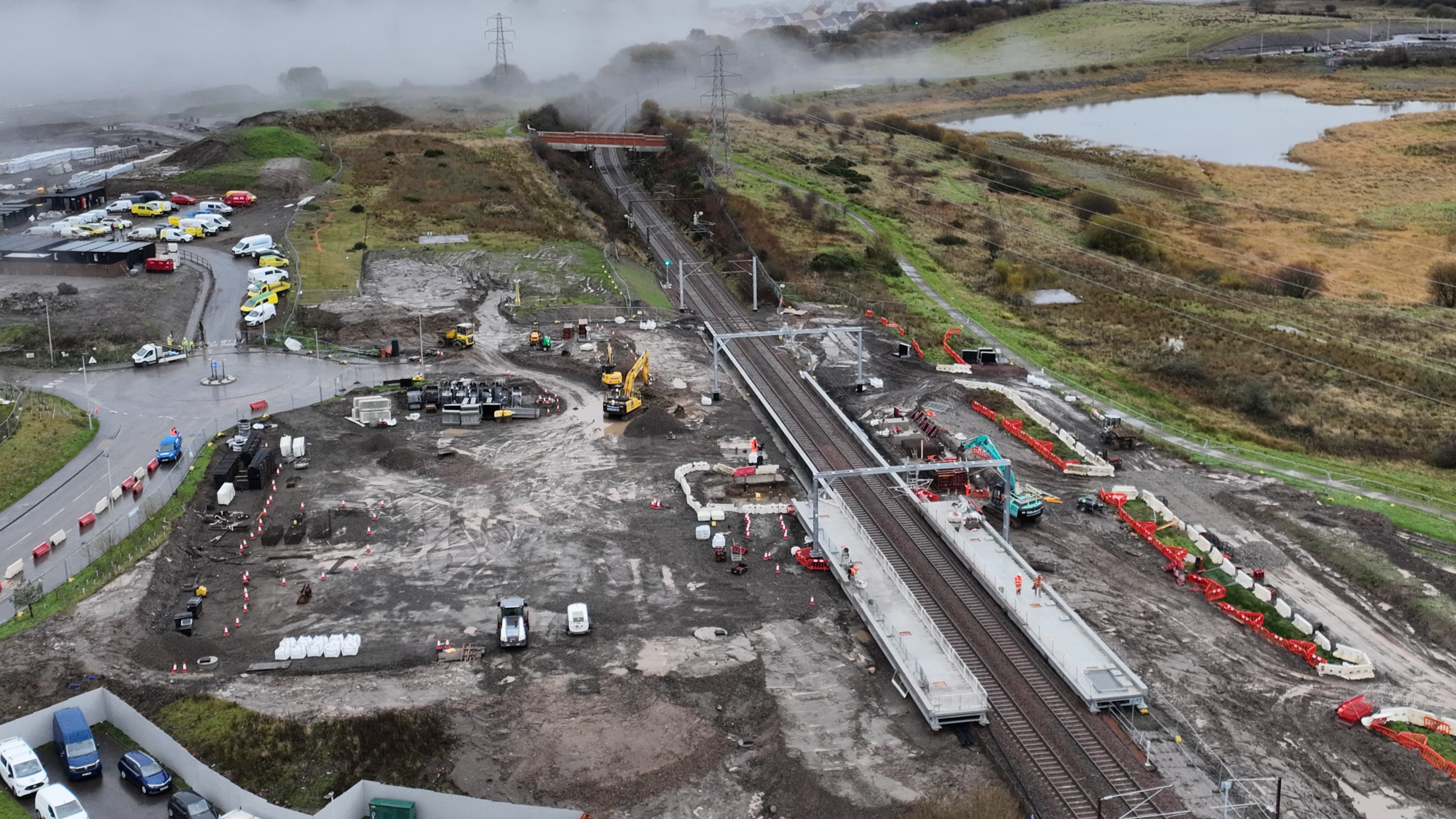 Platforms take shape in construction of new £18.3m Balgray station in ...
