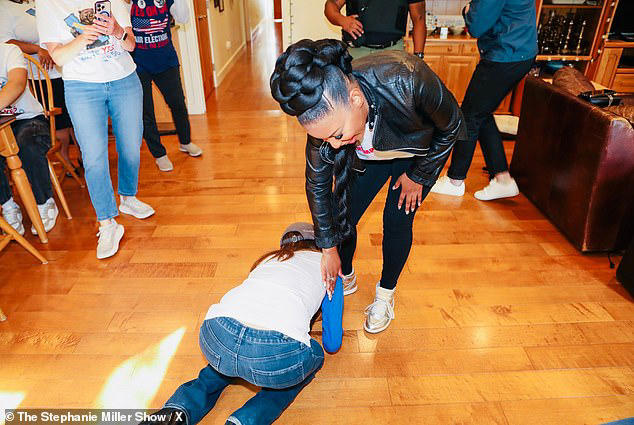 Woke radio host shares photo of herself proudly kissing the feet of ...