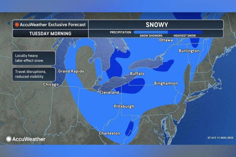 Winter weather maps show states facing snow, plunging temperatures