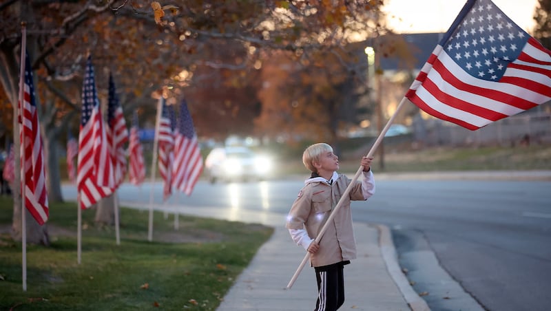 Photo gallery: Scouts honor veterans with American flags