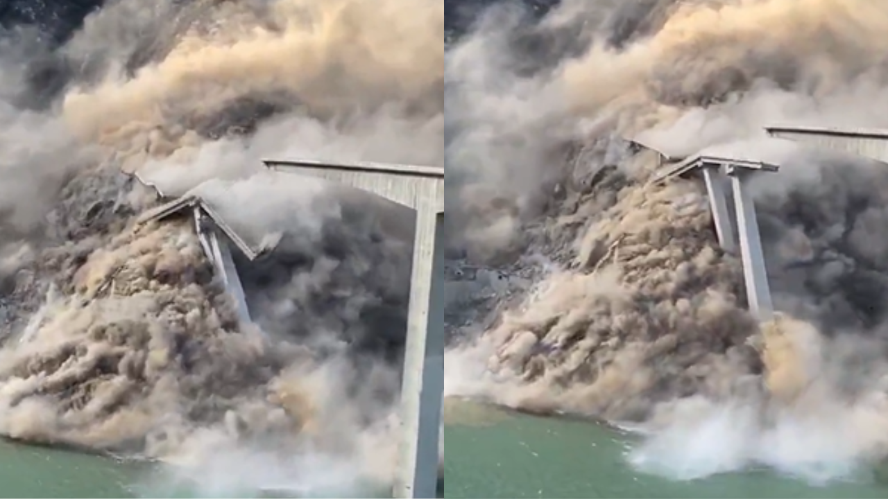 Caught on Camera: China’s Newly Built Hongqi Bridge Collapses Just ...