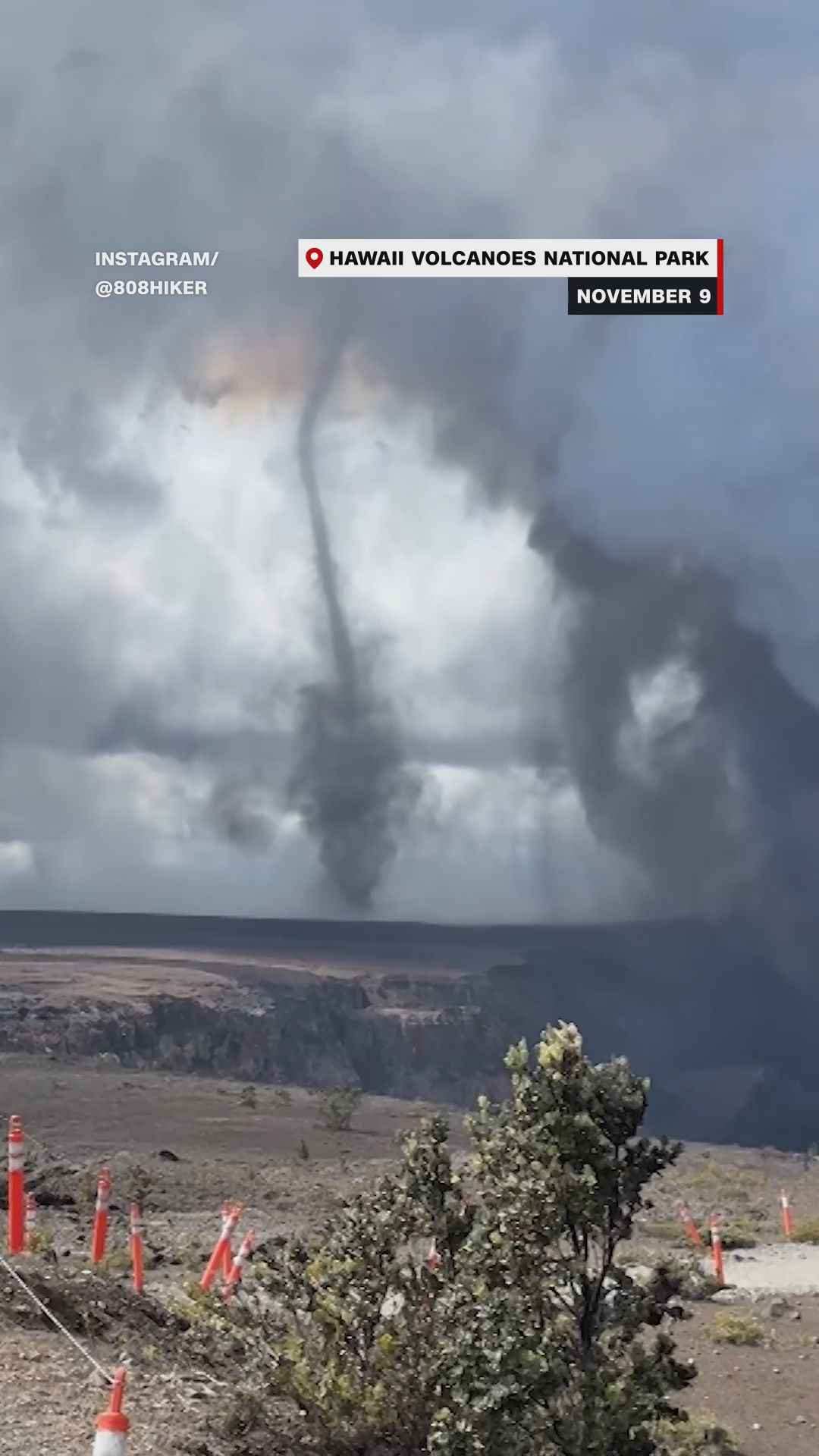 Hawaii’s Kilauea volcano erupts as lava forms "volnado" in the air
