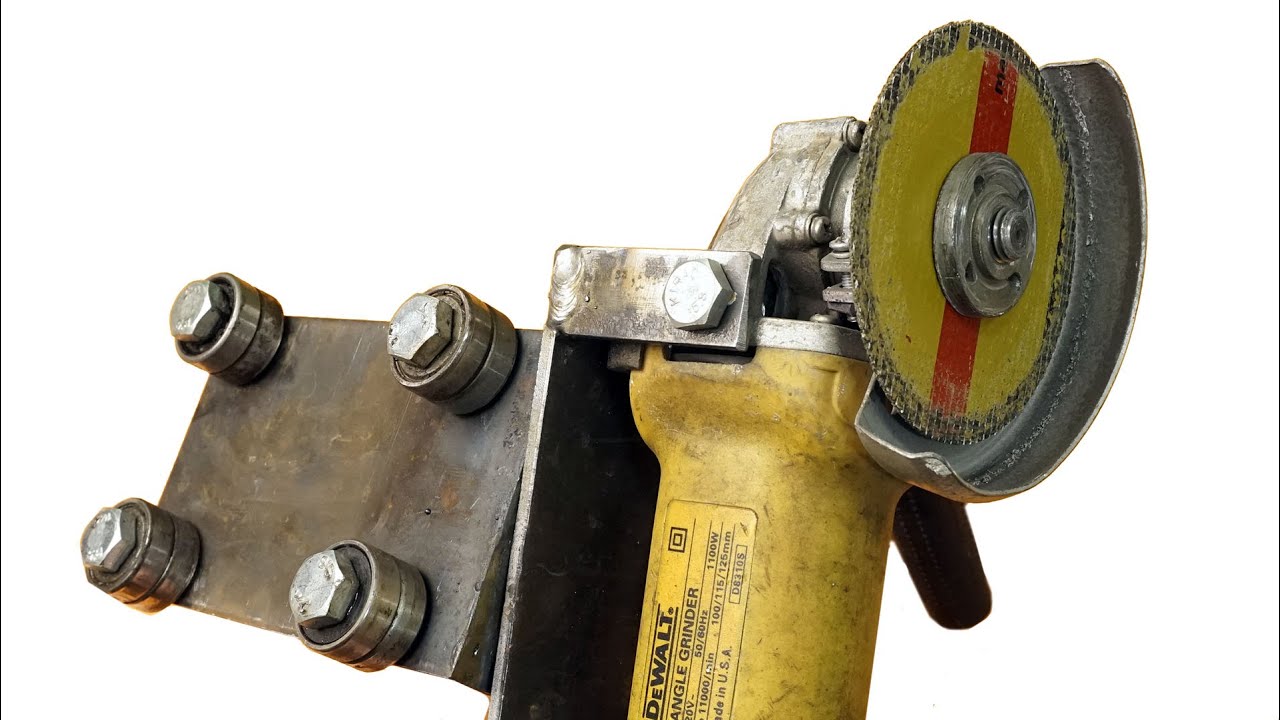 Make perfect cuts with DIY grinder jig