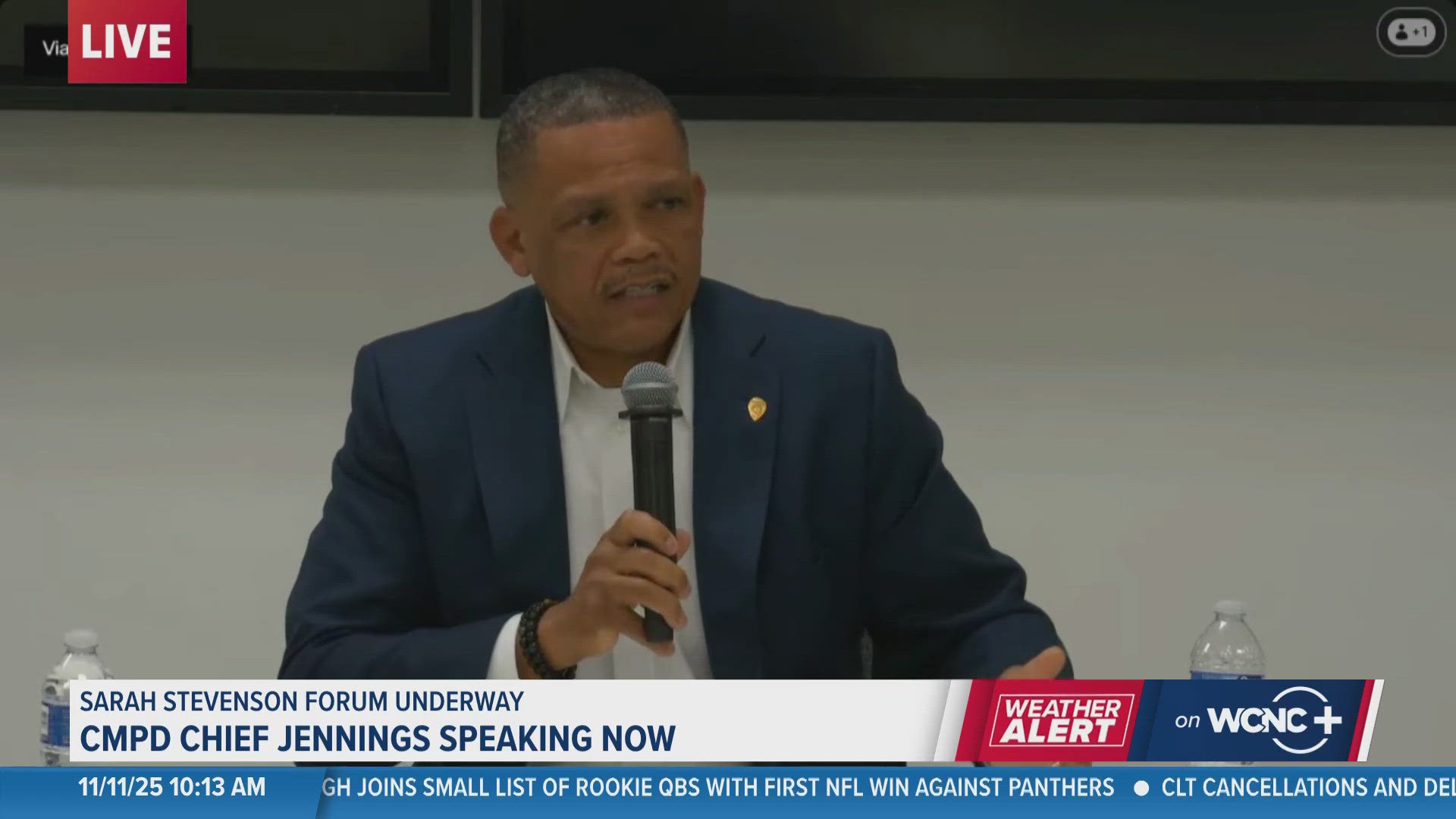 CMPD Chief Johnny Jennings speaks at Sarah Stevenson Forum
