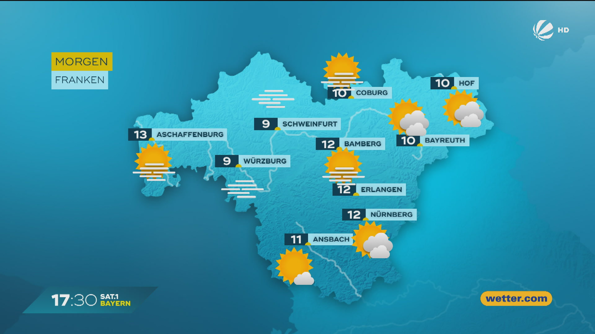 Das Bayern-Wetter vom 10.11.2025: Warme Temperaturen