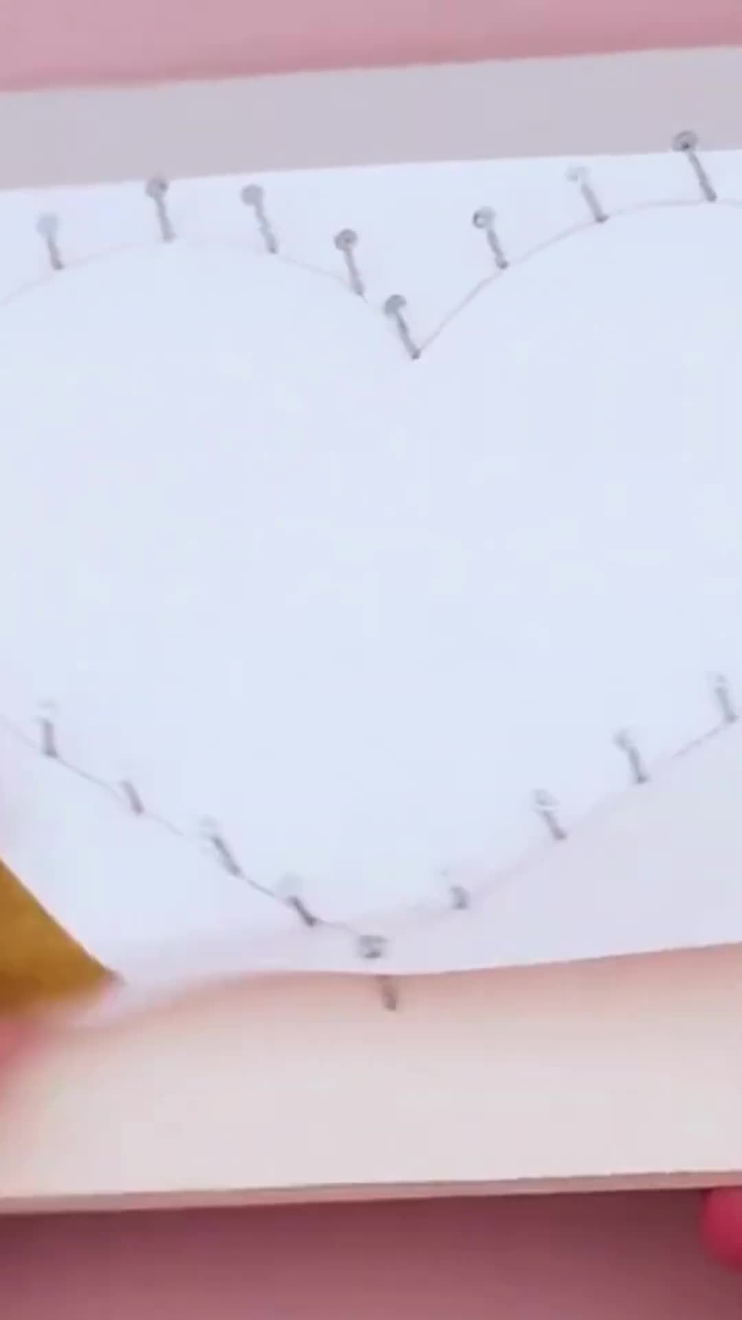 DIY heart string art masterpiece #stringart