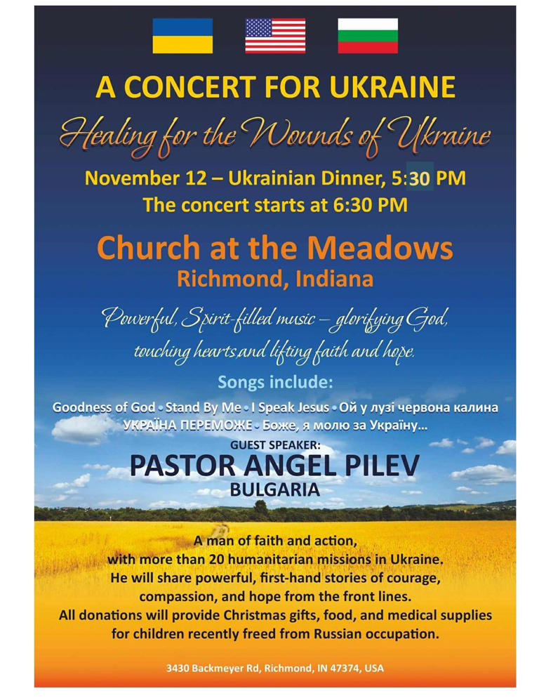 Ukrainian benefit concert at Church of the Meadows on Wednesday, Nov. 12