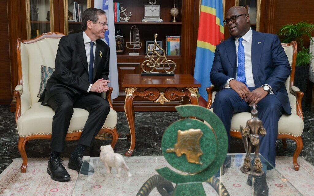 Visiting DRC, Herzog says world should focus on Africa’s humanitarian ...