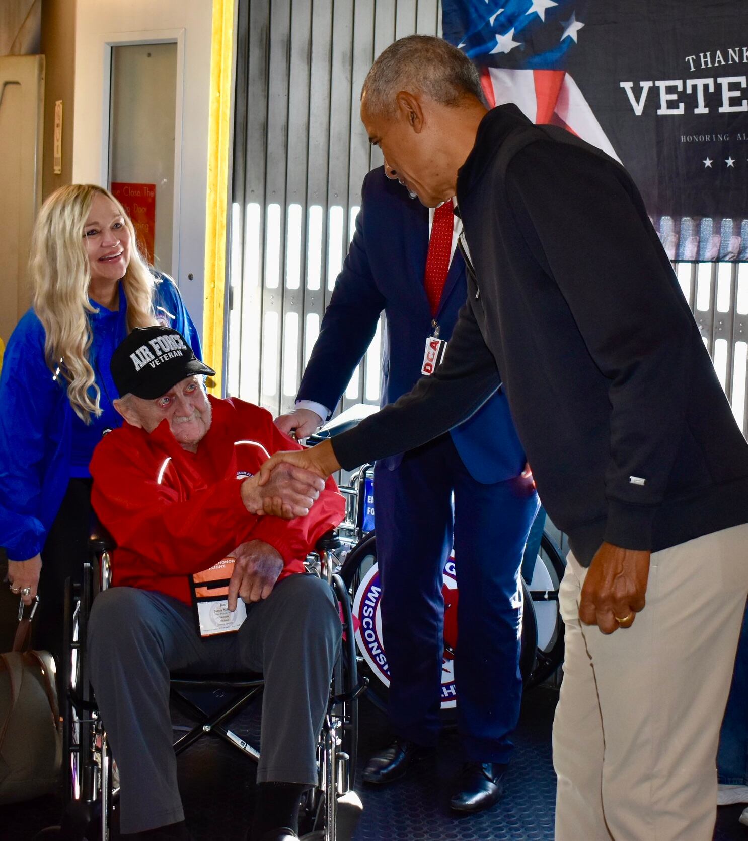 Former President Barack Obama Surprises Korean War Veterans