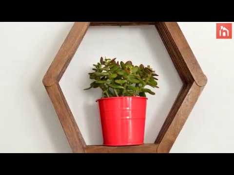 Popsicle sticks shelf