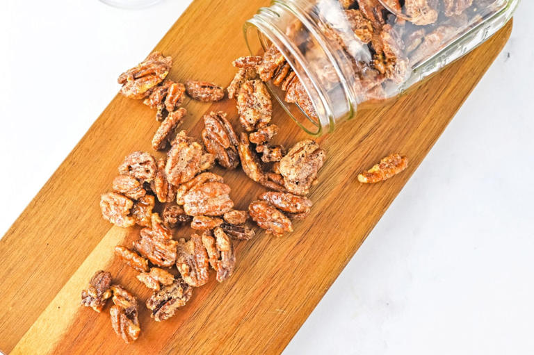 Sweet and Toasty Air Fryer Candied Pecans in 10 Minutes