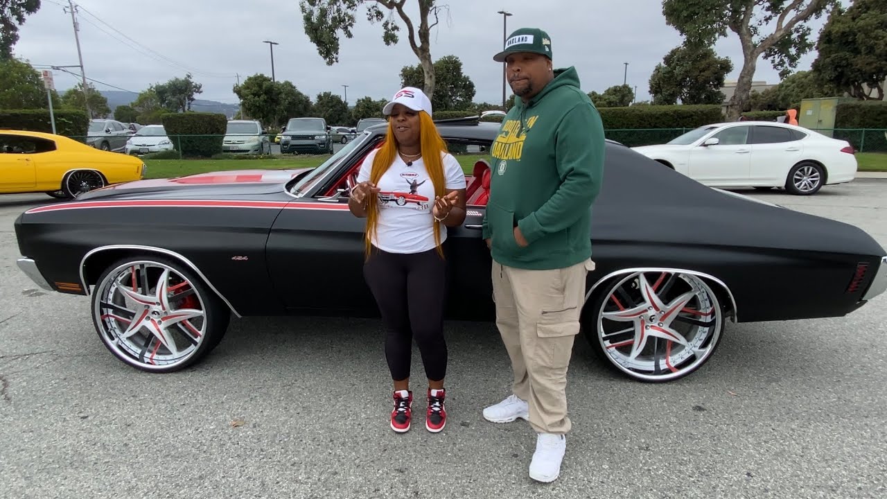 Matte black 1970 Chevy Chevelle on 24" Forgiato wheels