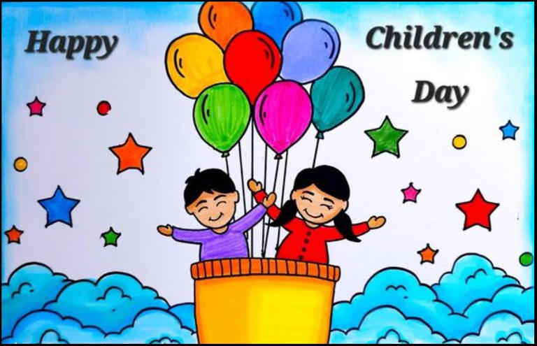 20+ Best Children’s Day Poster Drawing Images Ideas for School Competition
