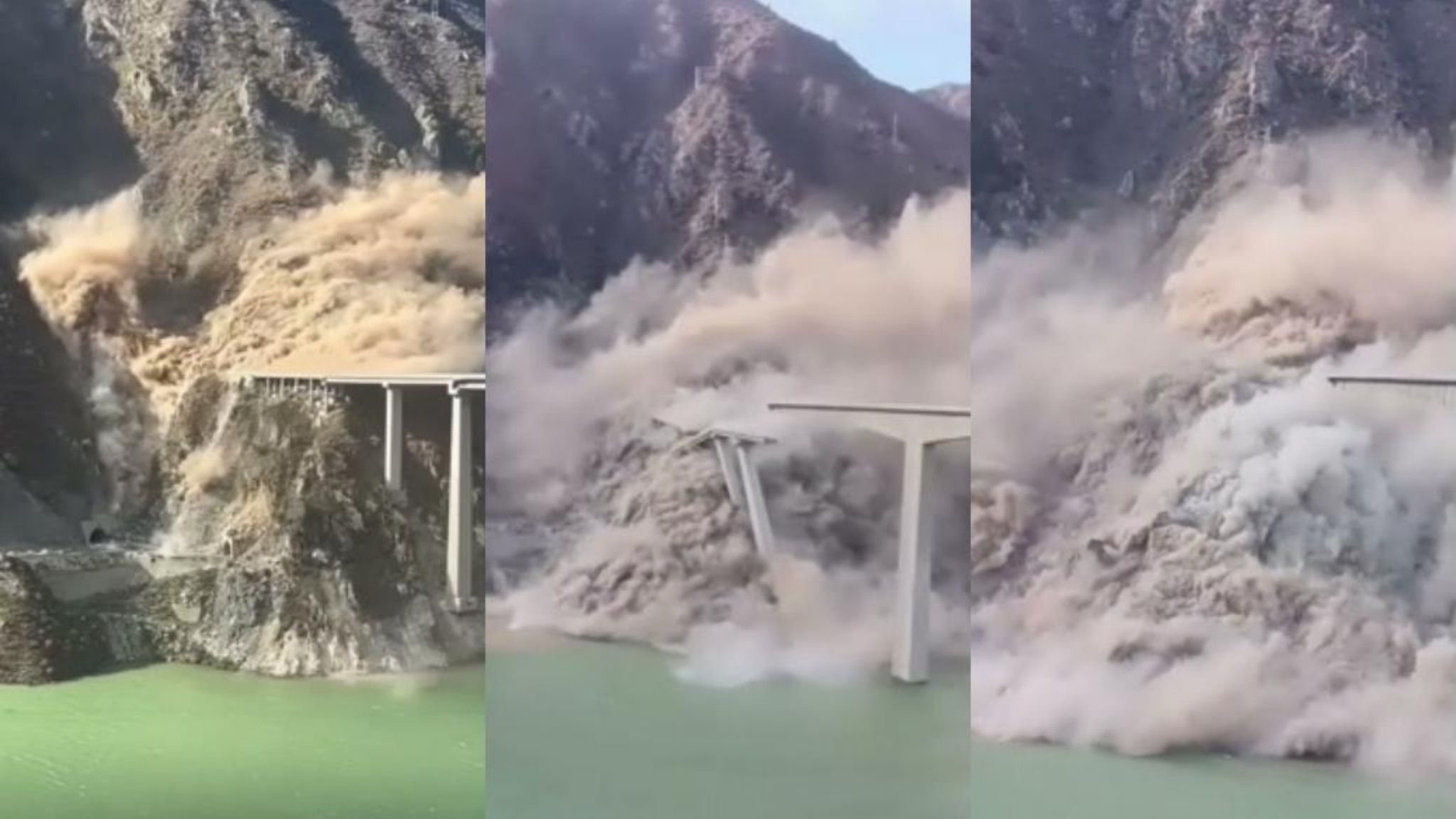 Cina, crolla un ponte inaugurato pochi mesi fa: la frana filmata in un ...