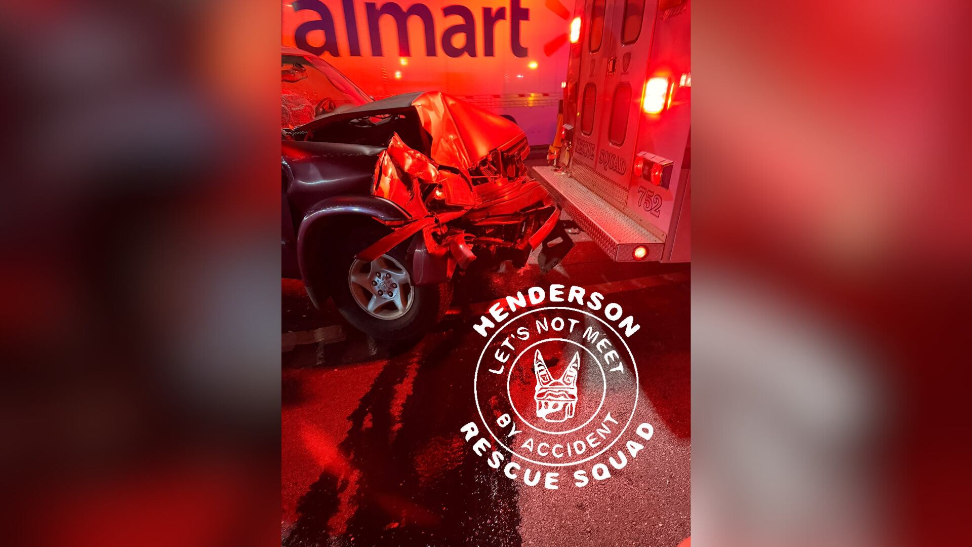 Car hits Rescue Squad vehicle responding to accident, emergency crew ...