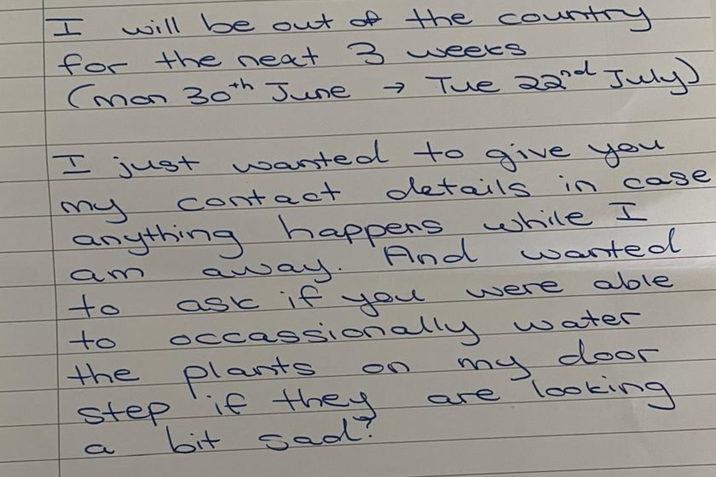 Man receives handwritten note from neighbor—not prepared for what it asks