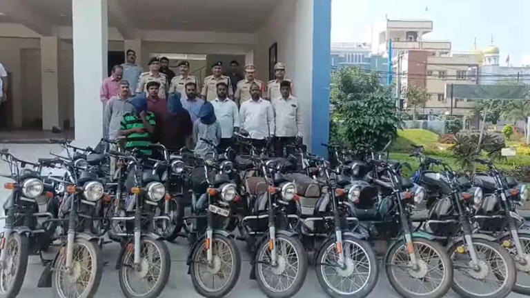 Police arrest three, seize 19 stolen TVS XL Moped bikes