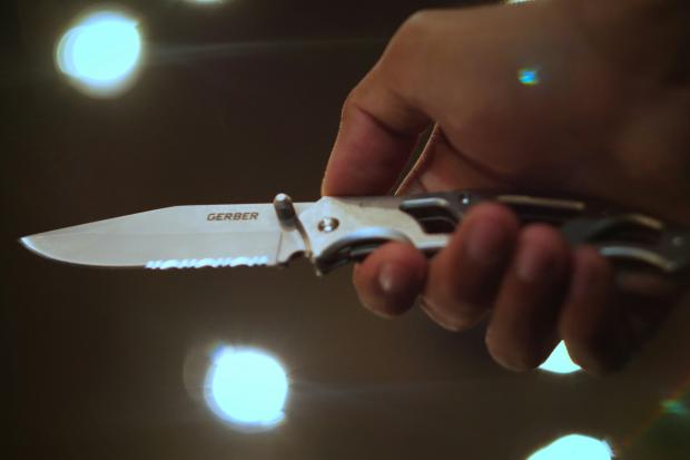 Thug caught on video brutally stabbing ex-lover's new partner