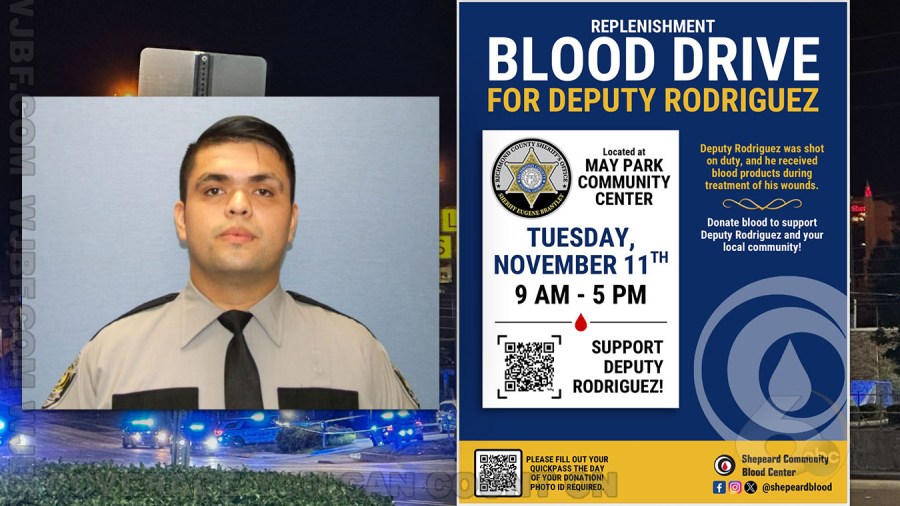 Blood drive for Deputy Rodriguez at May Park