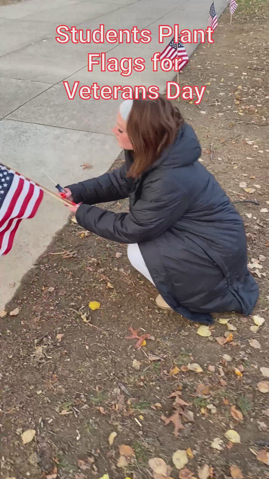 York College students honor veterans with flag display